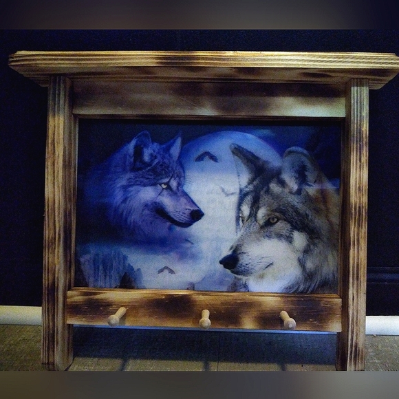 Wall Decor | Holographic Wolf Key Rack | Poshmark
